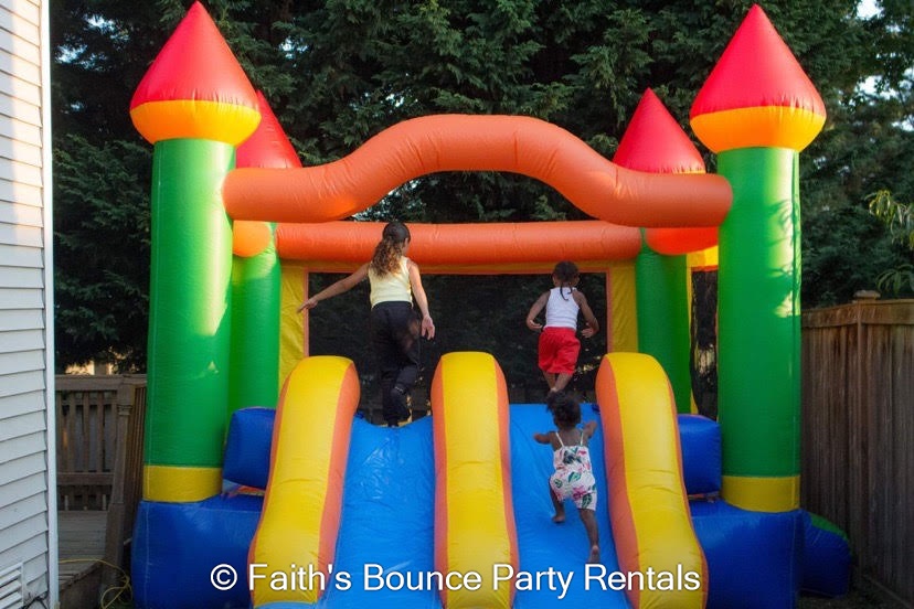 Multi Colored Bounce Castle - Hire in WA | Faith's Bounce Party Rentals